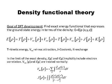 Chem 580 Dft Density Functional Theory Chapter 6
