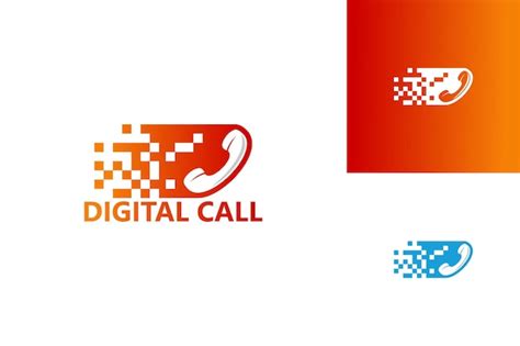 픽셀 디지털 전화 로고 템플릿 디자인 벡터 상징 디자인 컨셉 크리에이 티브 심볼 아이콘 프리미엄 벡터