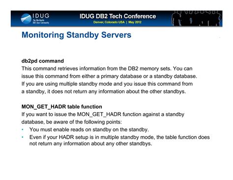 Db2 V 10 Hadr Multiple Standby Pdf Databases Computer Software