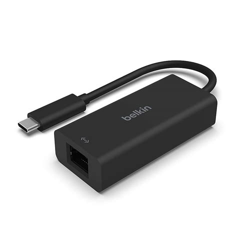 Belkin Usb Type C To 2 5 Gb Ethernet Adapter Usb If Certified Thunderbolt 3 And 4 Black