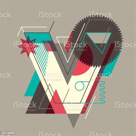추상 V 편지 디자인입니다 개념에 대한 스톡 벡터 아트 및 기타 이미지 개념 개체 그룹 곡선 Istock