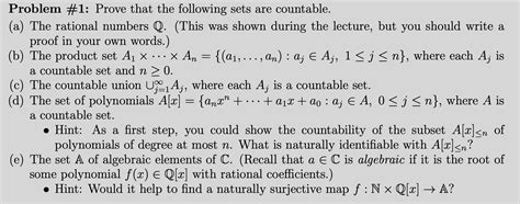 Solved Problem 1 Prove That The Following Sets Are Chegg Com