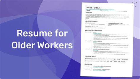 Resume For Older Workers How To Write One Enhancv