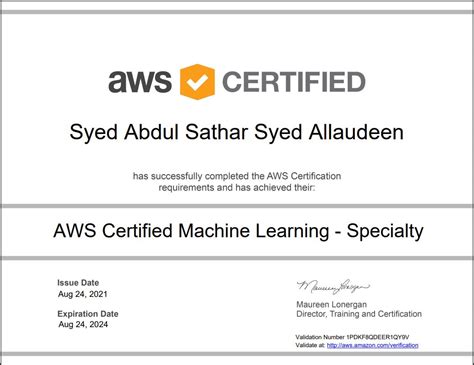 Syed Abdul Sathar S On Linkedin Awscertified Awsml Aws
