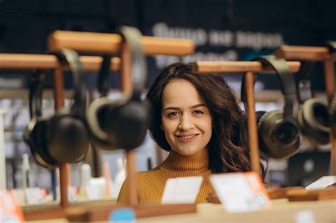 Premium Photo Close Up Of Cute Stylish Happy Girl Testing And