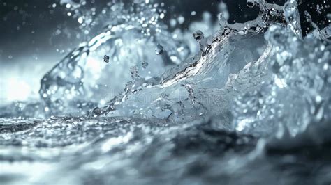 Splashing Water Captured In Motion Against A White Background Showing Dynamic Movement And