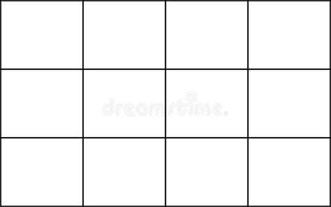 Minimalist Grid With Cells For Planning And Organization Stock