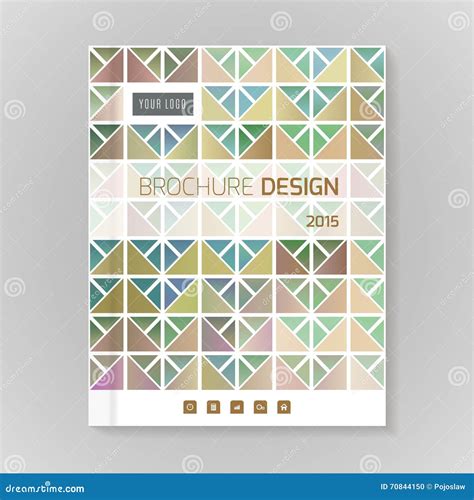Polygonal Vector Design Template Layout For Brochure Stock Vector Illustration Of Office