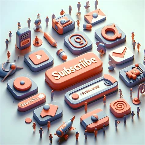 Download 3d Subscribe Button Animation Effects Premium Ai Generated Image