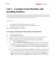 Lab Creating Virtual Machines And Installing Windows Docx MST Lab Creating Virtual