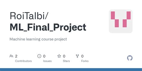 GitHub RoiTalbi ML Final Project Machine Learning Course Project