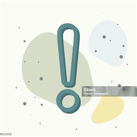 위험 표지판 플랫 아이콘입니다 주의주의의 상징 느낌표 위험 경고 여러 가지 색상의 배경에주의 1위에 대한 스톡 벡터 아트 및