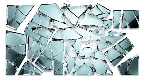 Premium Ai Image Broken Glass Pieces