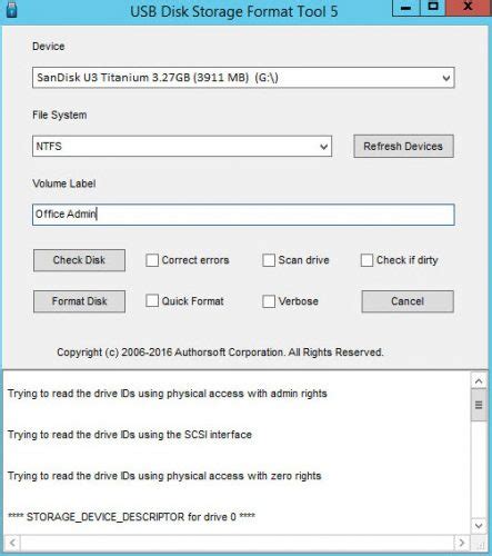 Free Tools To Format A Hard Drive OR A USB Drive Easily