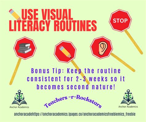 Danielle Create A Visual Routine Chart For Your Literacy Block Using
