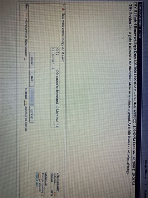 Solved Class Management Help Phy 111