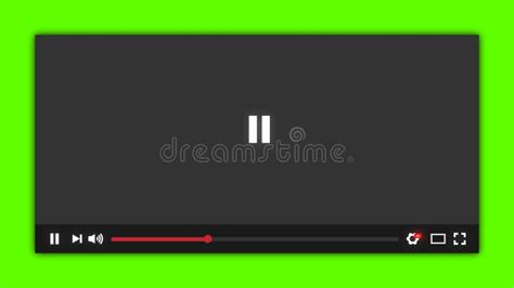 Video Player Play Button Clicked By Mouse Cursor Animation Green Screen