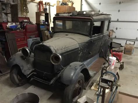 1928 Ford Model A Fordor Briggs Leatherback Sedan With Title Antique