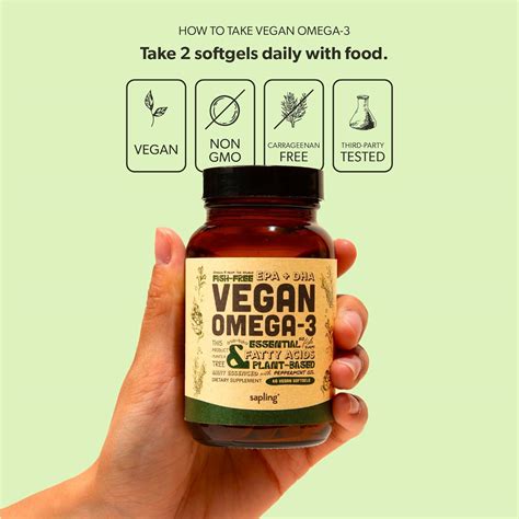 Vegan Omega 3 Supplement Plant Based Dha Epa Fatty Acids