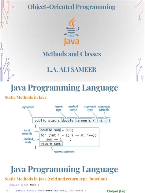 Methods And Classes Pdf Method Computer Programming Class Computer Programming