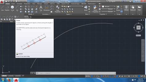 How To Divide A Curve Or Arc In To Equal Segments In Autocad Tutorial