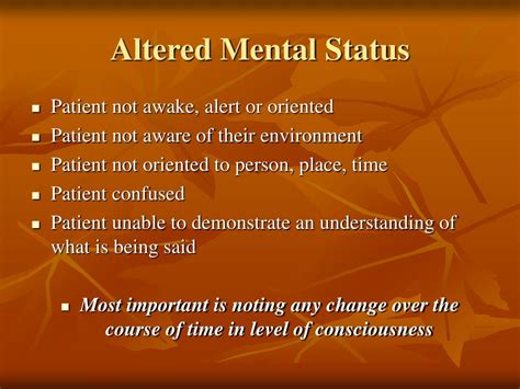 Ppt The Patient With An Altered Mental Status Powerpoint Presentation