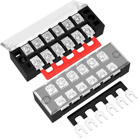 Din Rail Terminal Block Connector Dual 2 Row Screw Terminals