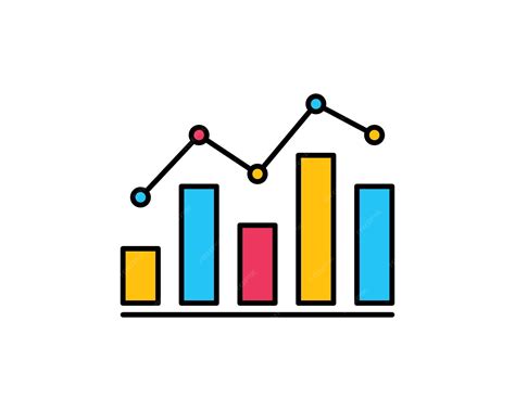 Icono De Gráfico De Color En Estilo Plano Moderno Aislado Sobre Fondo Blanco Símbolo De Barra De