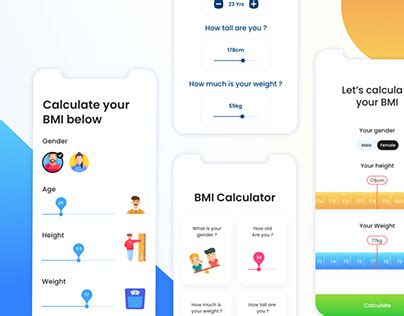BMI Apps Interaction Design Behance BMI Apps Interaction Design Behance