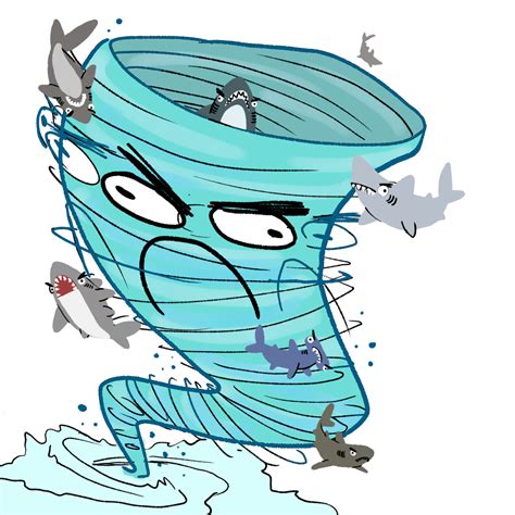 Ketrina Draws A Lot • Sharky New Year Bad Weather Sharknado