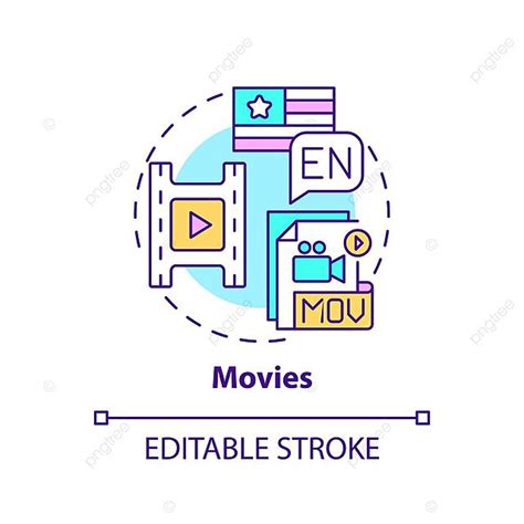 Movies Concept Icon School Notion Method Vector School Notion Method