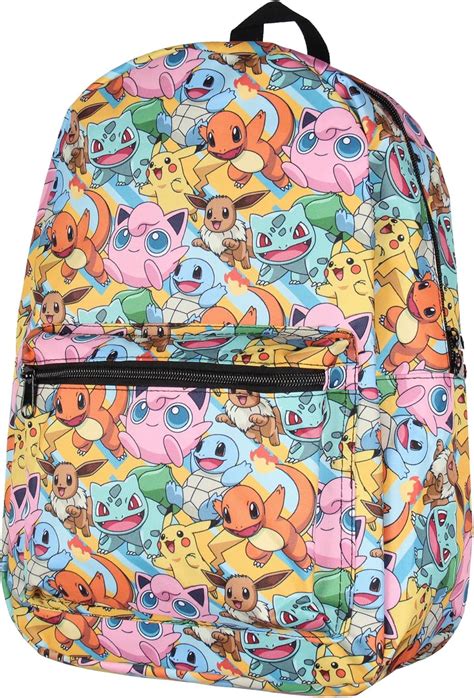 Bioworld Pokemon Backpack Pikachu Squirtle Jigglypuff Eevee