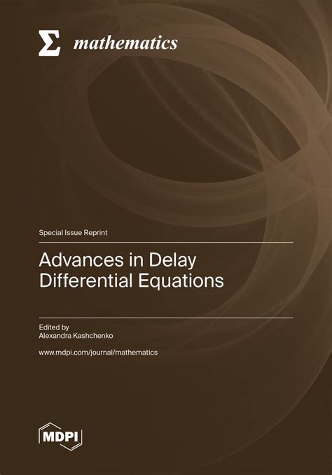 Advances In Delay Differential Equations Mdpi Books