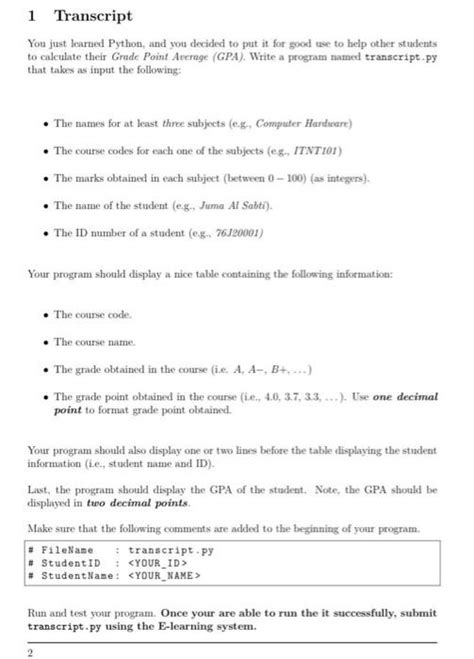 solved 1 transcript you just learned python and you decided