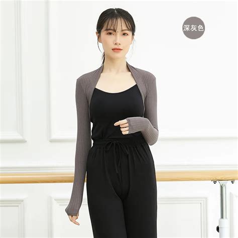 발레 따뜻한 숄 긴 소매 댄스 재킷 워밍업 우아한 연습 댄스웨어 어깨 보호 성인 댄스 커버발레 Aliexpress
