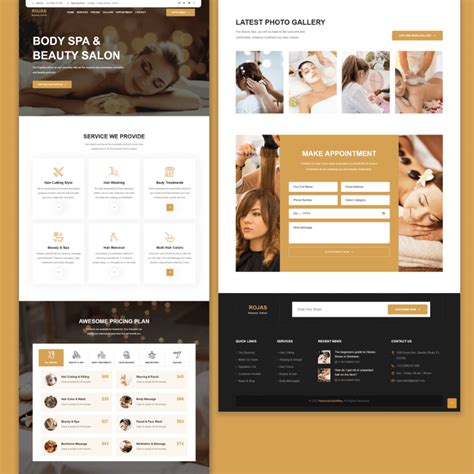 Rojas Beauty Salon Html Css Template Masterbundles