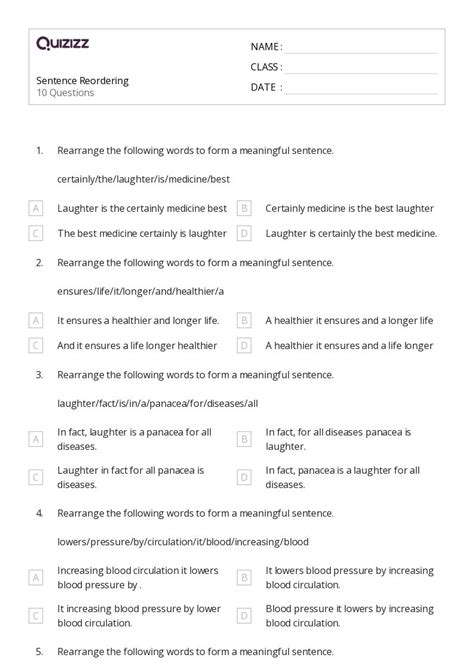 50 Diagramming Sentences Worksheets For 8th Class On Quizizz Free