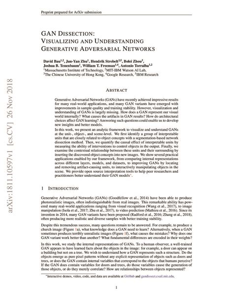 Gan Dissection Visualizing And Understanding Generative Adversarial Networks Deepai