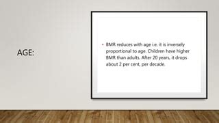 Energy Expenditure And BMR PPTX Thyroid Disorders Endocrine And Metabolic Diseases