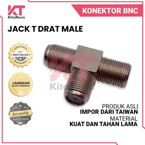 Jual Konektor BNC T DRAT Konektor Jack T BNC DRAT Female Shopee Indonesia