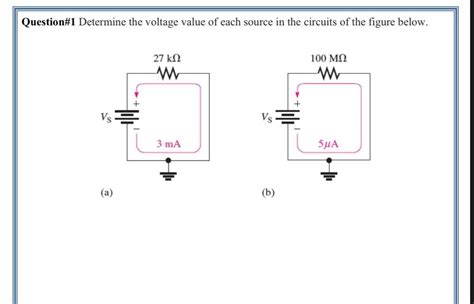Solved Question Determine The Voltage Value Of Each Chegg