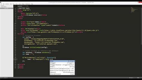 How To Use Firebase With Jquery Youtube