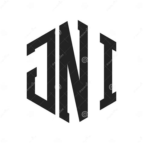 Jni Logo Design Initial Letter Jni Monogram Logo Using Hexagon Shape