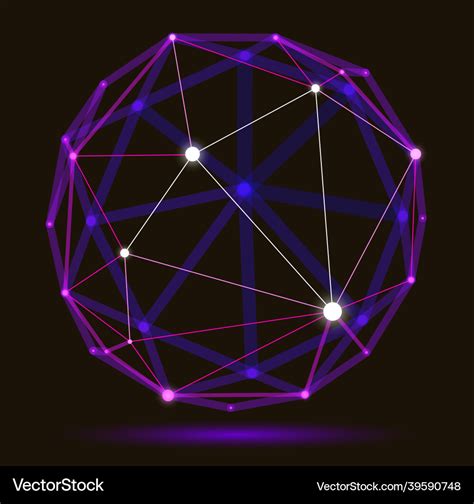 Dimensional Lattice Mesh Abstraction 3d Polygonal Vector Image