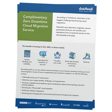 Complimentary Zero Downtime Oracle Cloud Migration Service Datavail