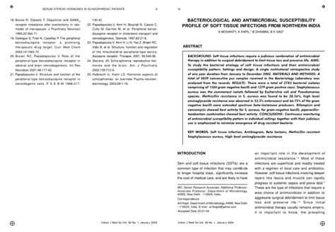 Pdf Bacteriological And Antimicrobial Susceptibility Profile Of Soft Tissue Infections From
