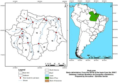 Watershed Area Of The Itacaiúnas River From The Digital Elevation Model Download Scientific