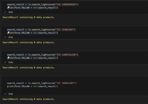 Searchresult Containing 0 Data Products · Issue 1346 · Lightkurvelightkurve · Github