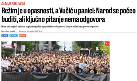 Hrvatski Mediji Zajedno Sa Opozicijom Napadaju Vučića Zajednički Cilj