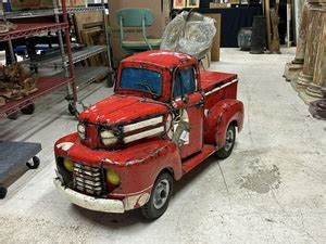 Contemporary Folk Art 1950s Pick Up Truck Cooler Made From Old Scrap